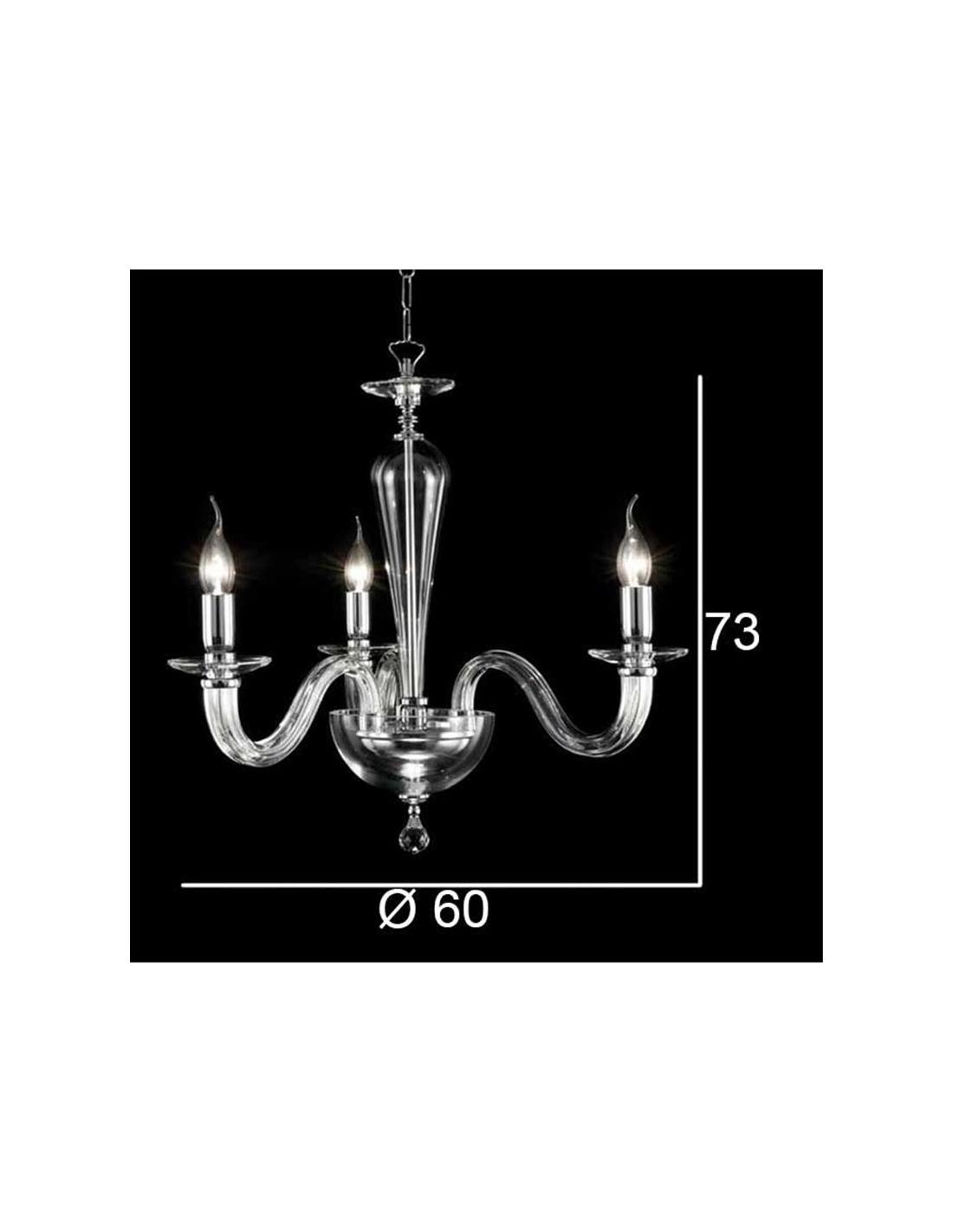 ONDALUCE LP.RAVEL/3-ORO RAVEL Pendant lamp in glass 3 lights gold