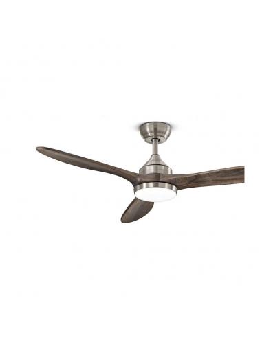 Perenz 7170 CR CT Triade LED ceiling fan with 3 dark walnut wood blades